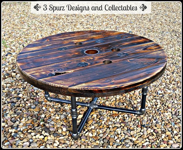 3 Spurz DandC Repurposed /Refurbished Creations!!: Wooden Spool pipe ...