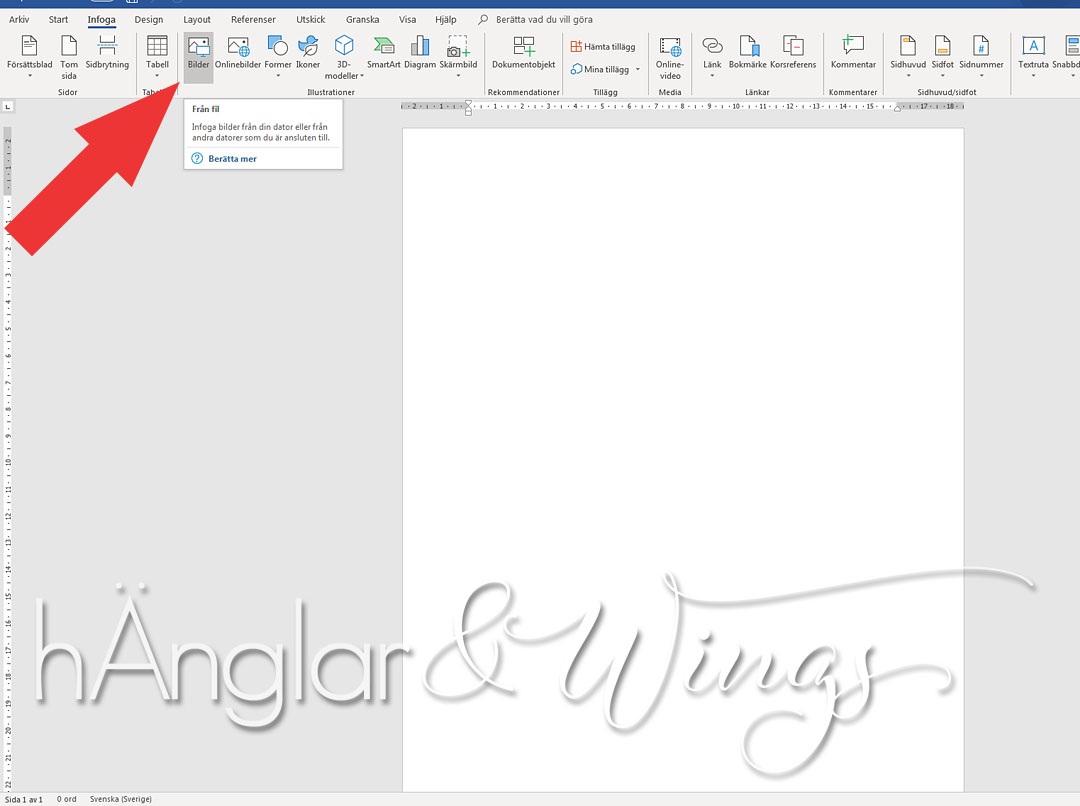 hÄnglar & Wings: How to use Digi-stamps in Word (step-by-step)