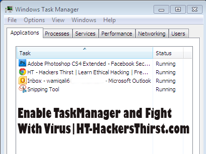 Enable Vista Task Manager - trackerwisdom