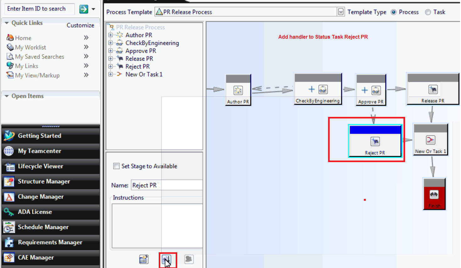 Teamcenter Open Gate: WorkFlow Designer : Create WorkFlow