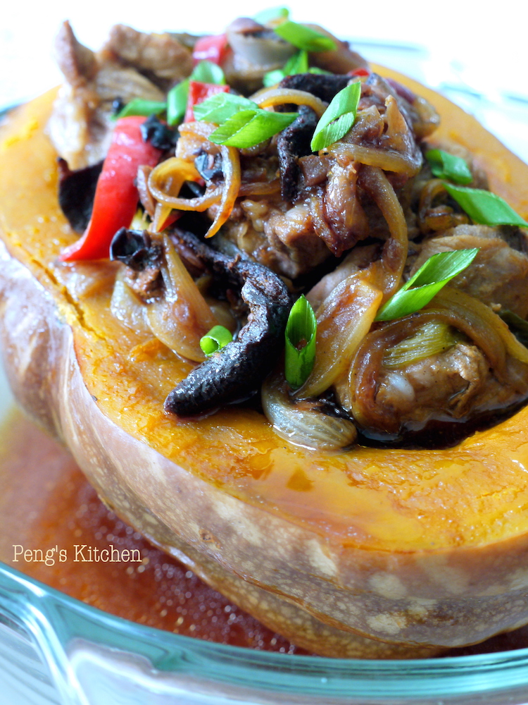 Peng's Kitchen: Steamed Ribs in Pumpkin 南瓜蒸排骨