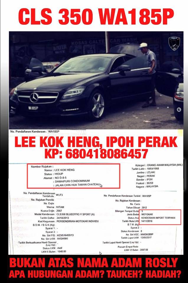 LAGI PENDEDAHAN! Kereta-Kereta Mewah Adam Rosly Atas Nama Cina... Apa ...