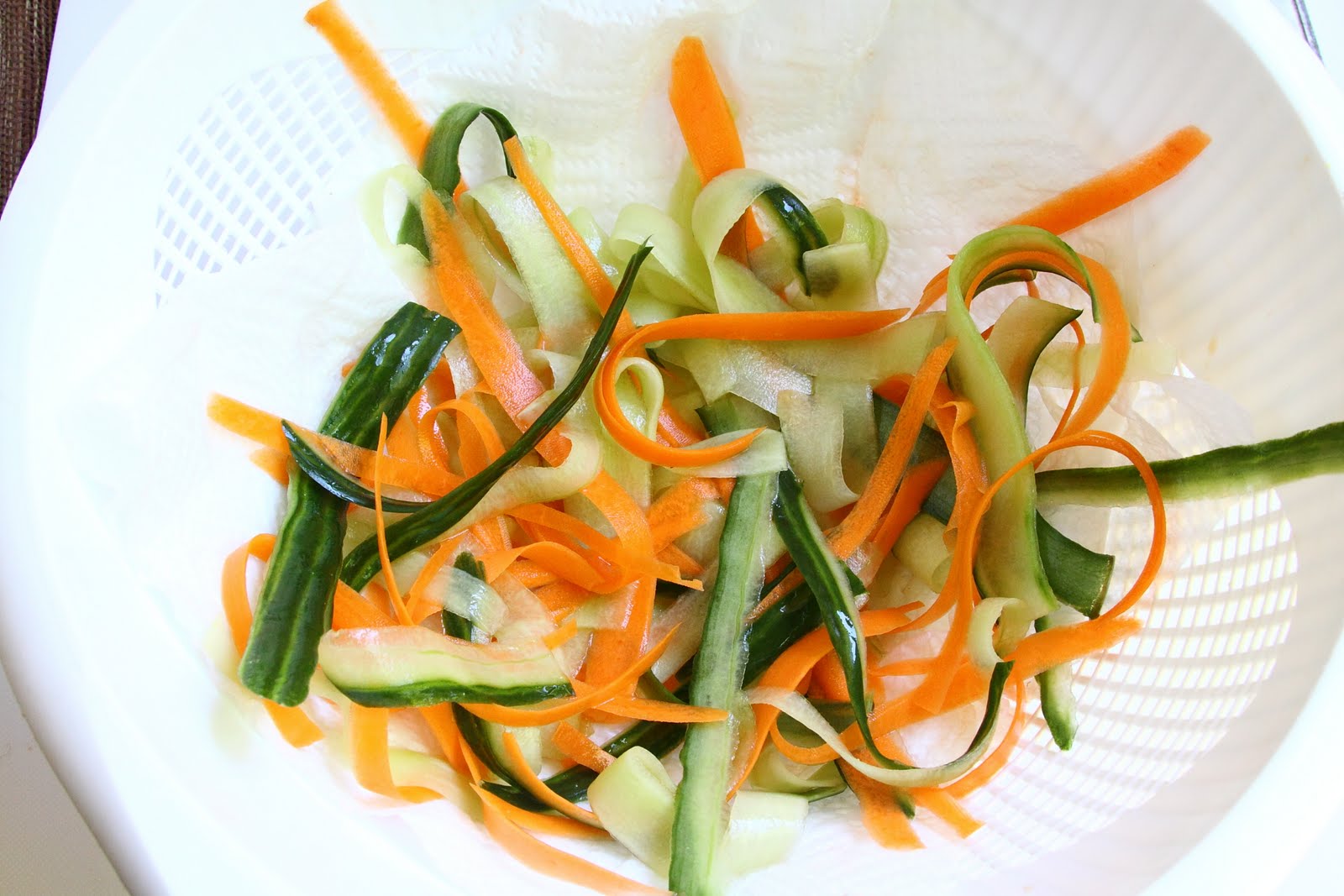 ShowFood Chef: Carrot & Cucumber Ribbon Salad with White Wine Tarragon ...