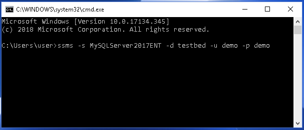 SQL Server Management Studio (SSMS) from Command Prompt