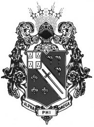 Alpha Phi Omega Coat Of Arms Black And White