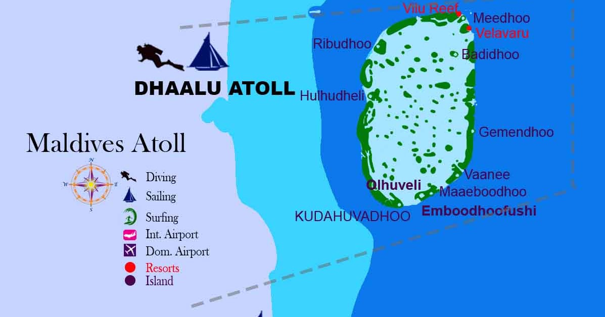 Dhaalu Atoll Map | Maldives - Travel Destination and tips