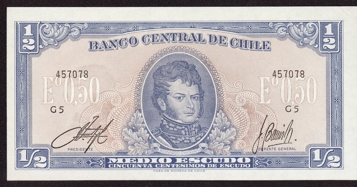 Chile Half Escudo banknote 1975 Bernardo O'Higgins|World Banknotes ...