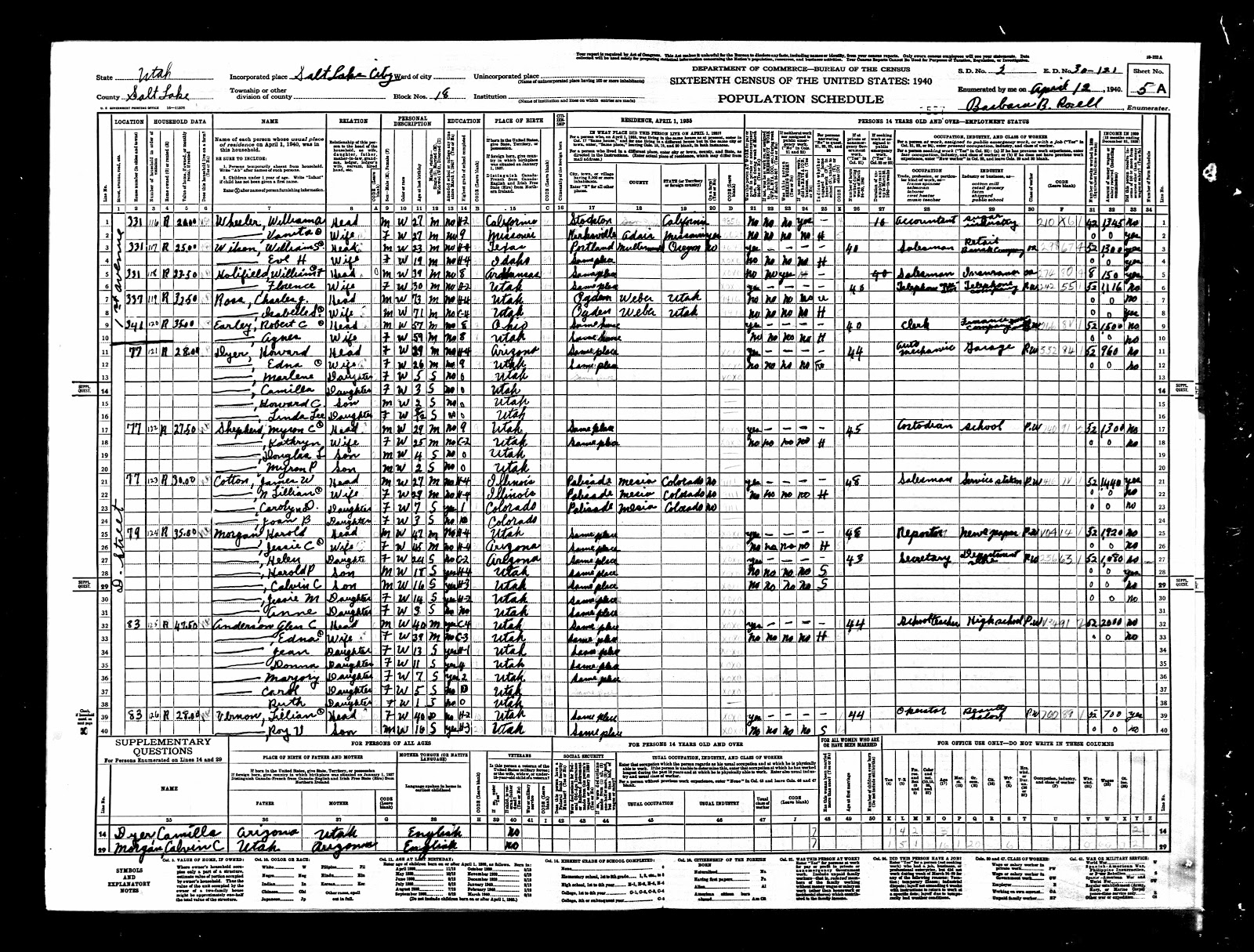 TheAncestorFiles: A Snapshot of History: My Grandparents in the 1940 Census