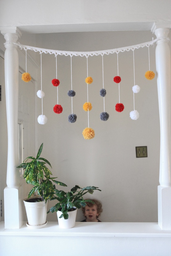 Allred Design Blog: Inspired by Pinterest: Pom Poms & Yarn