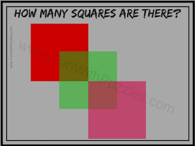 Observation Skill Test-Counting Number of Squares Puzzles