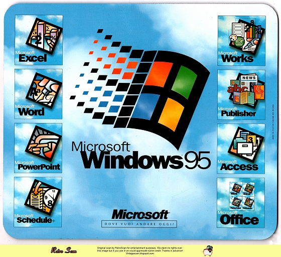 Rétro Scan: Windows 95 mousepad (1995)