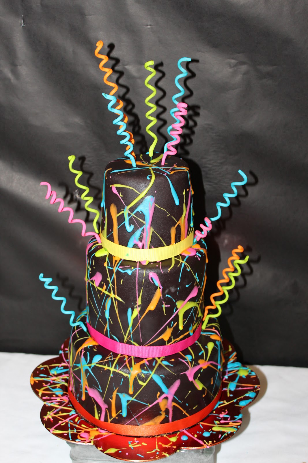 Cake Flair: Funky Paint Splatter Cake