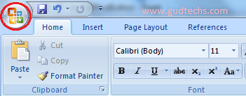 Microsoft Office Button क्या है ? - GUDTECHS