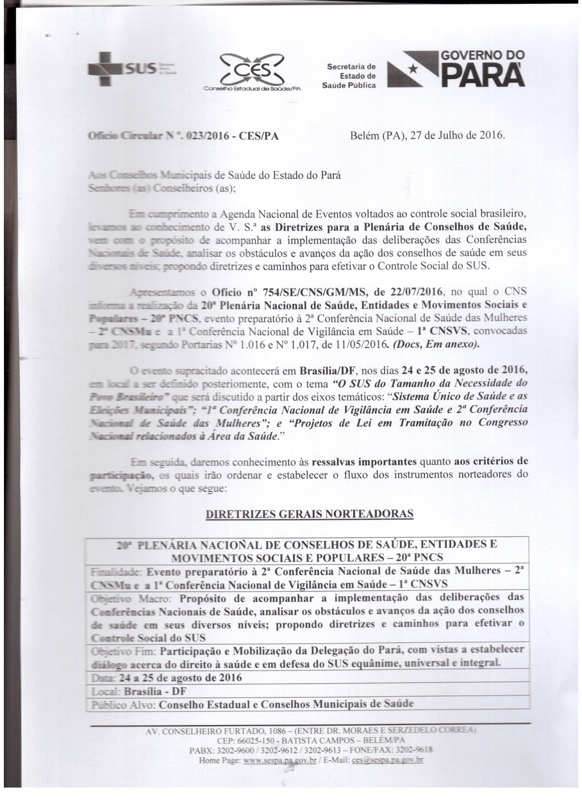 Blog Do Edy Gomes Nota De Utilidade PÚblica 20ª PlenÁria Nacional De
