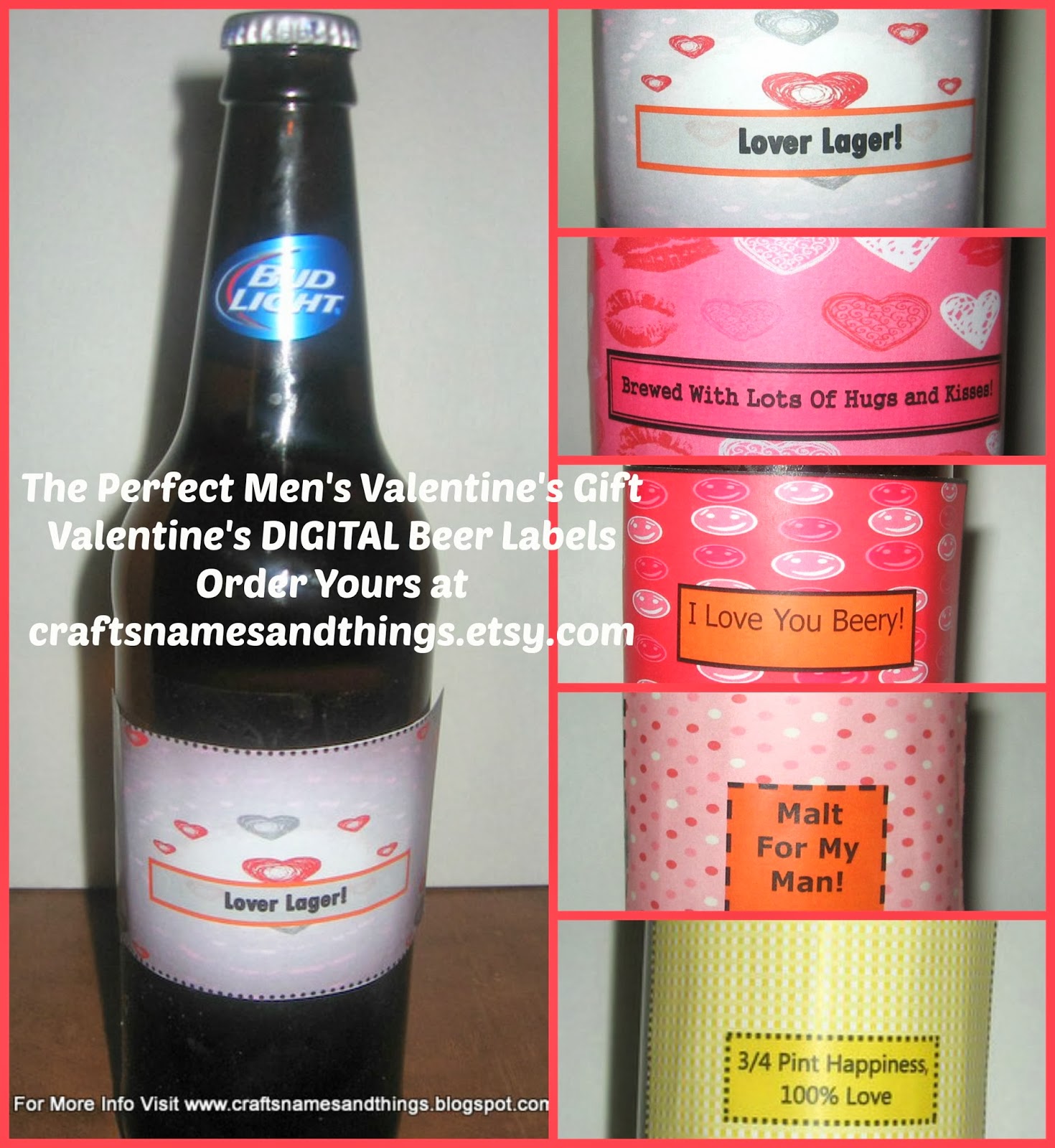 Crafts, Names, And Things!: New Etsy Shop Arrivals: Valentine Beer ...
