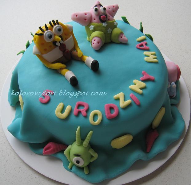 Kolorowy Tort: tort Spongebob