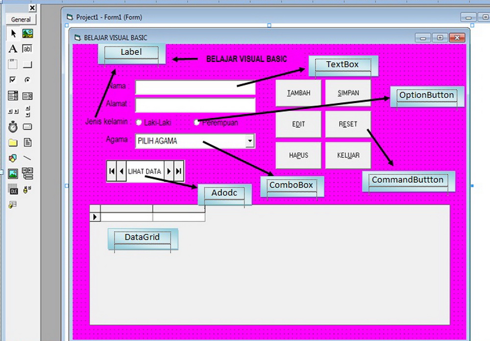 AISYAH: Membuat Input data dengan Visual Basic 6.0 dan Database Mysql
