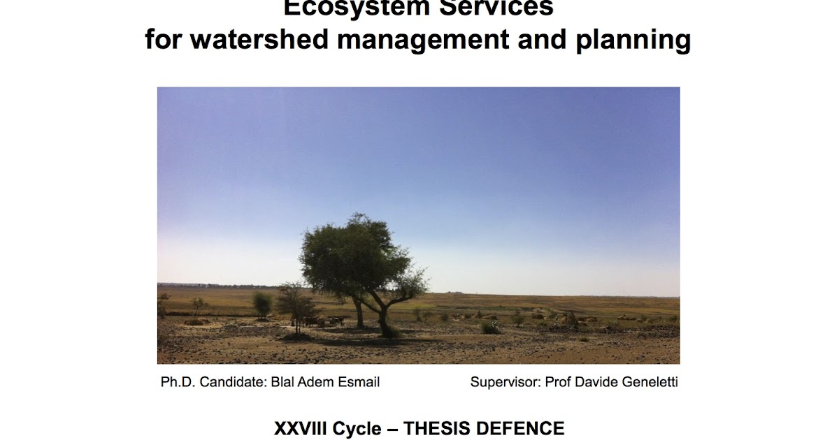 AboutHydrology: Ecosystem Services for watershed management and planning