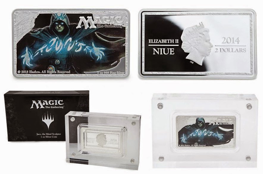 GALAXY-COMICS: MTG Jace Silver Coin. Magic The Gathering Collector Coins