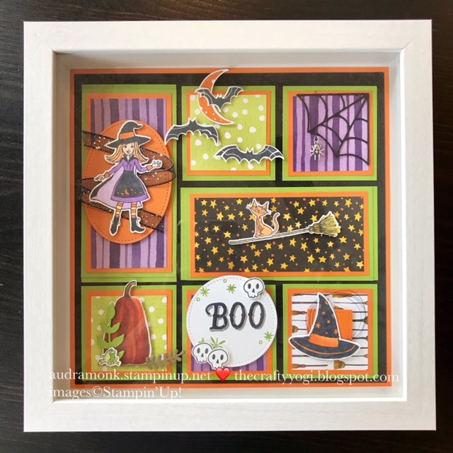 the crafty yogi: A Spooky Fun Halloween Framed Art Sampler