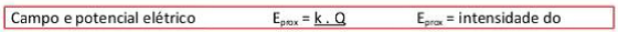 Fórmulas de Eletrostática