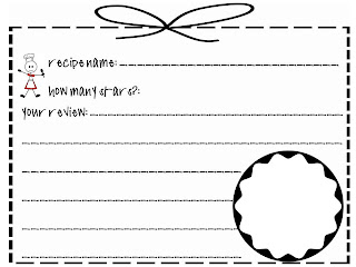 Classroom Freebies Too: recipe writing freebie