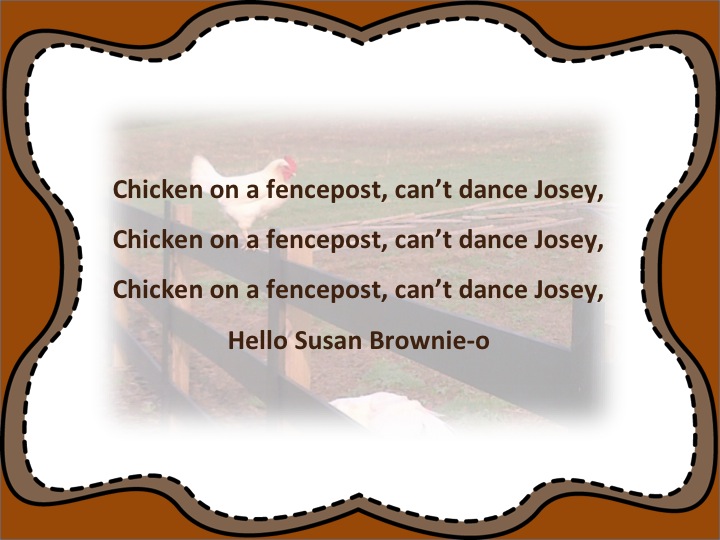 Chicken on a Fencepost - Music a la Abbott - Amy Abbott - Kodály ...