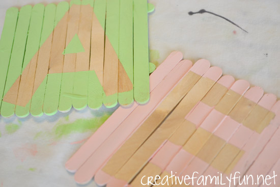 Craft Stick Initial Plaque - Creative Family Fun