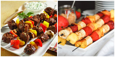 This Cave Tools Kabob set, comes complete with 5 skewers, and a rack ...