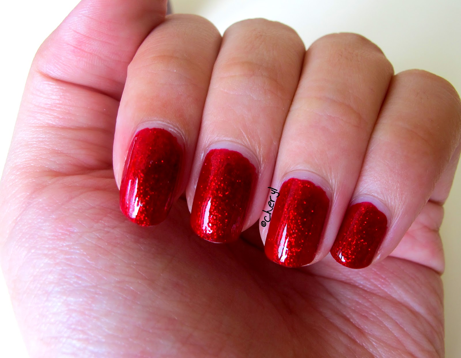 The Polish Well: China Glaze: Ruby Pumps (and some random Hunger Games nail art)