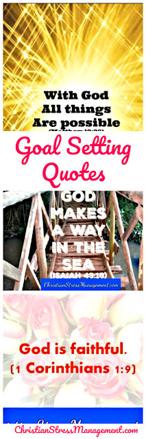 Christian Stress Management: Goal Setting Quotes from the Bible