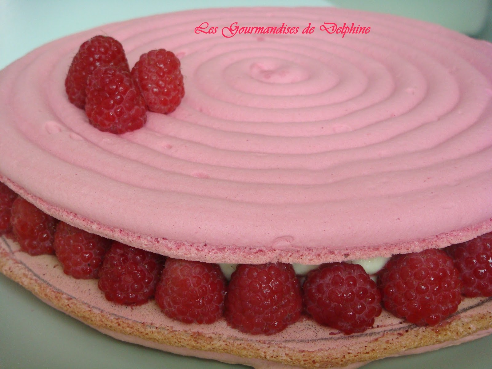 Macaron géant mascarpone-framboise