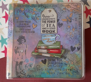 Mini Book Pixie: Mixed Media Book Cover