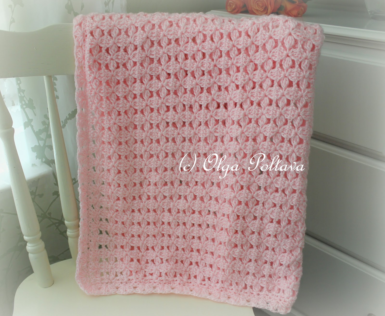 Crochet Pink Baby Blanket Pattern
