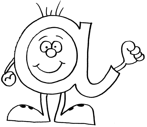 La vocal a animada para colorear - Imagui