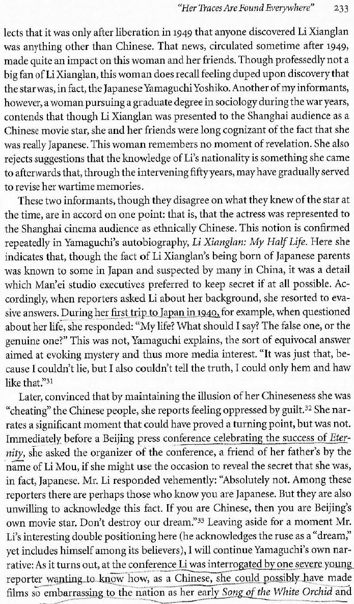 The History of Yamaguchi Yoshiko 山口淑子 also known as Li Xiang Lan 李香蘭 ...