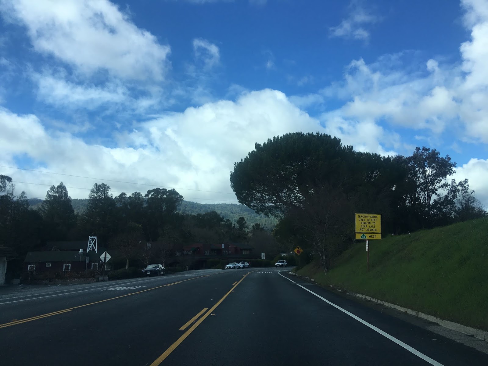 California State Route 84 over the Santa Cruz Mountains from I-280 west ...