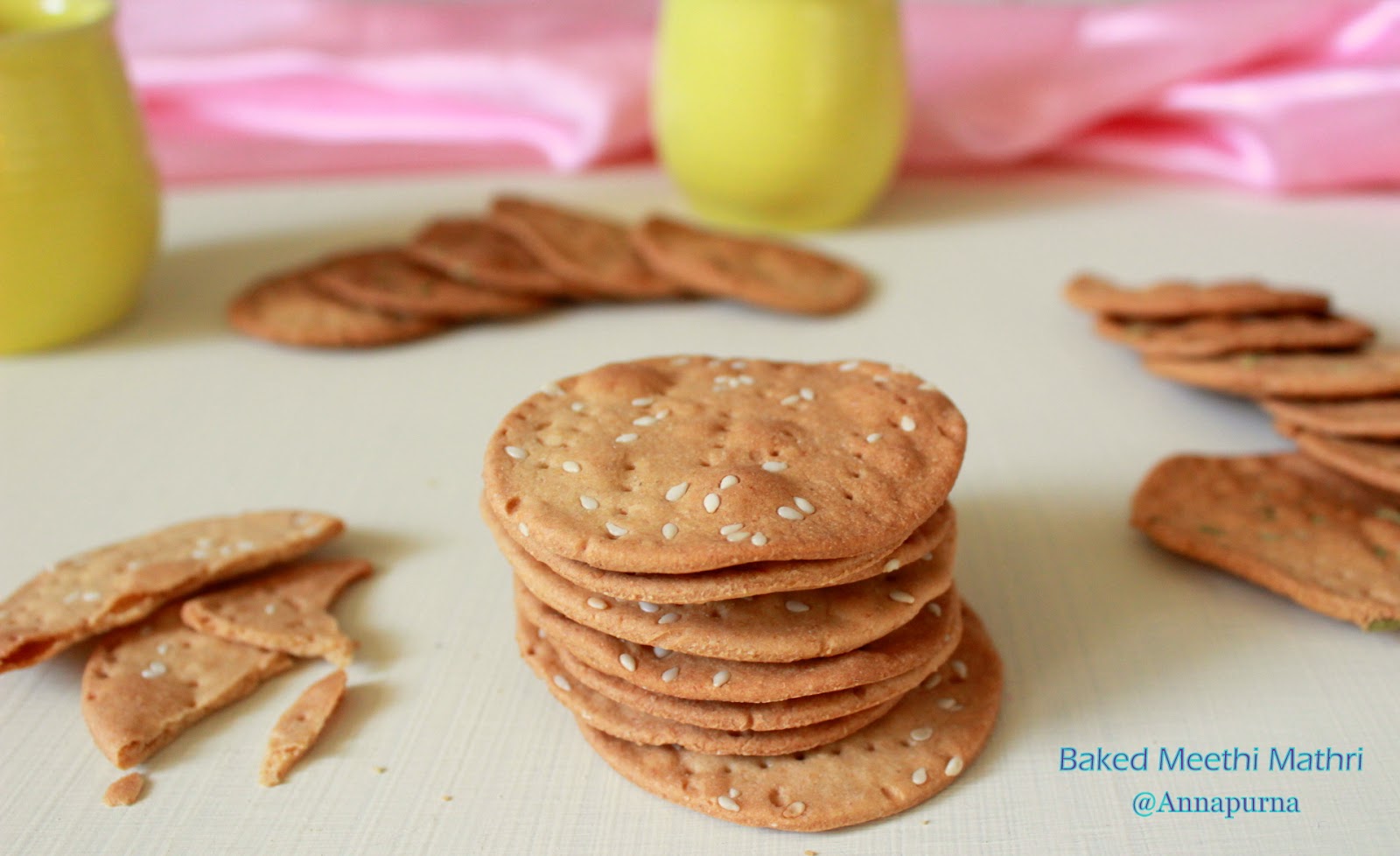 Annapurna: Baked Meethi (Sweet) Mathri / Karva Chauth Special / Healthy ...