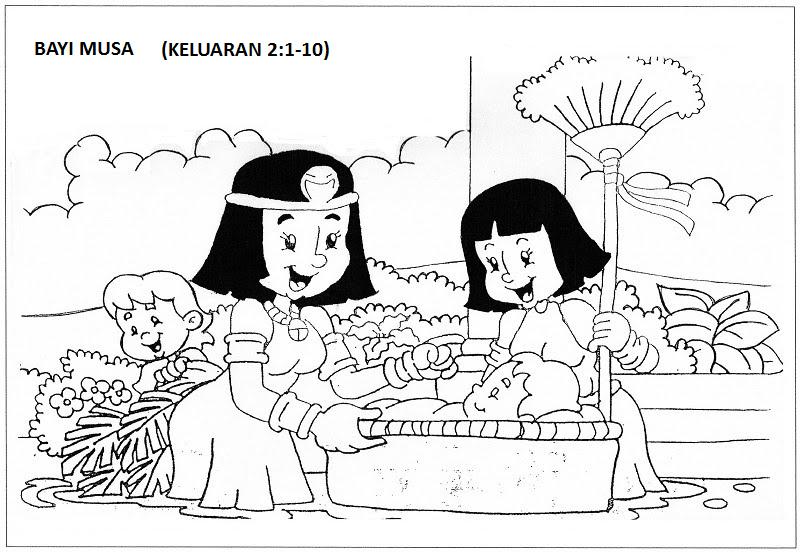 Sekolah Minggu Ceria: Gambar Cerita Alkitab: Bayi Musa -yang diangkat ...