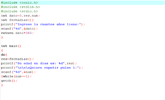 Informatica: Ejemplo de funciones void(void)