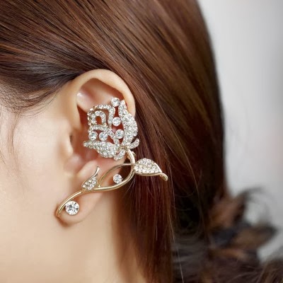 Alice: Beautiful Flower Ear Cuff Wrap Earrings For Your New Year