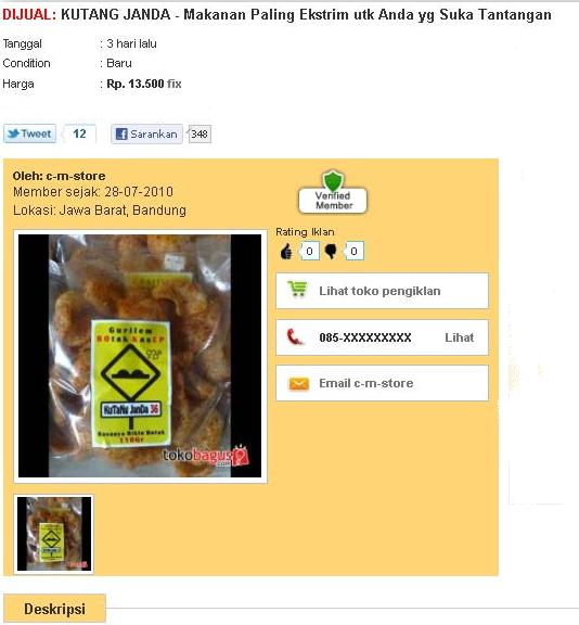 Makanan Teraneh Di Indonesia - Bodrex Caem