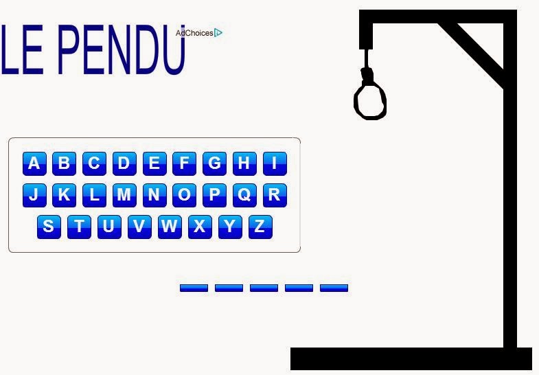 J'AIME LE FRANÇAIS ! : Jeu du pendu: Découvrez le verbe caché...