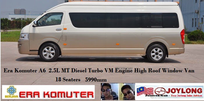 ERA JINBEI . KOMUTER VAN . ONLINE DEALER : Joylong A6 In Malaysia