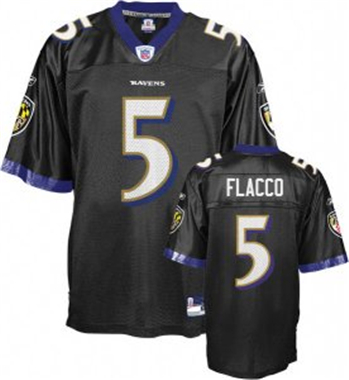 Joe Flacco Jersey, #5 Baltimore Ravens Authentic NFL Jersey in Black ...