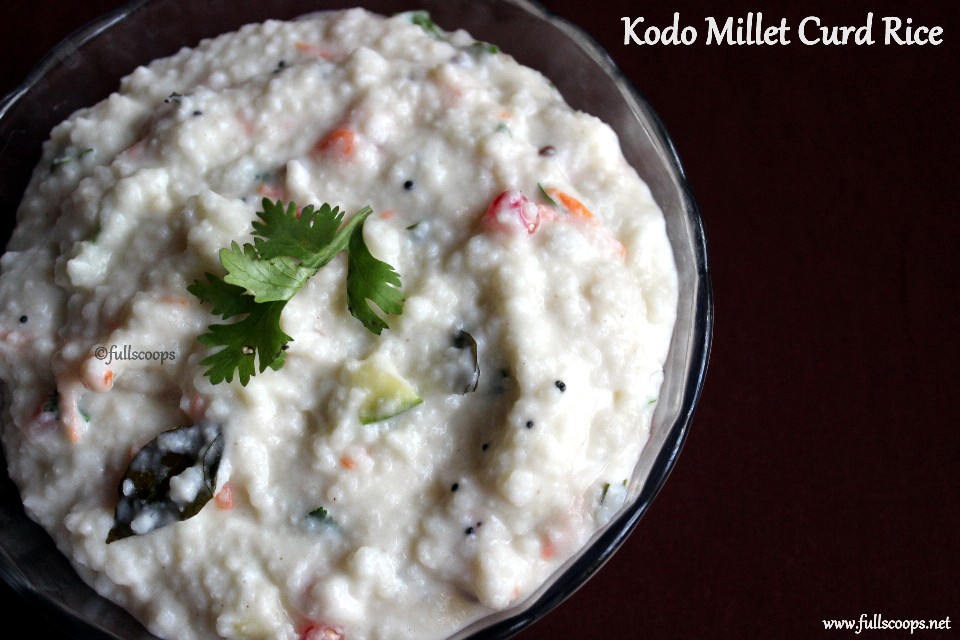 Varagu Arisi Thayir Sadam | Kodo Millet Curd Rice | Millet Recipes ...