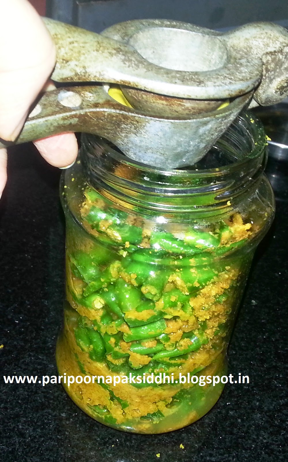 Paripoorna Paksiddhi : LIMBU RASATLYA MIRCHYA / GREEN CHILLI PICKLE IN ...