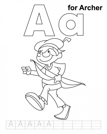 Letter Aa printable coloring pages | Kids coloring pages