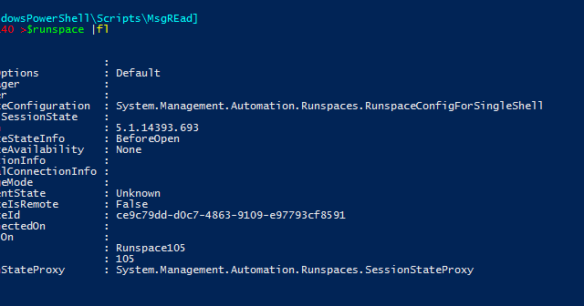 Working with RunSpace in Powershell