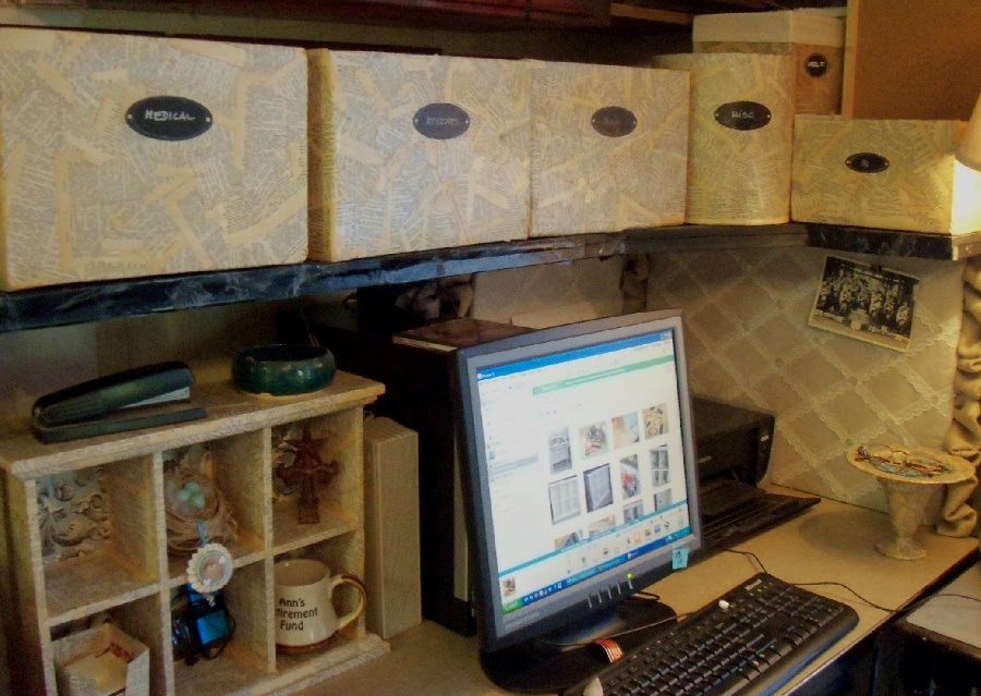 Make The Best of Things: Book page Mod Podge boxes for desk storage